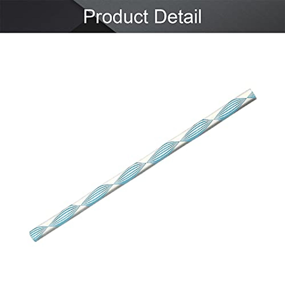 Fielect Light Blue Twisted Line Acrylic Round Rod Standard Plexiglas Tolerance Lightweight for DIY 12mm Diameter 250mm Height 1Pcs