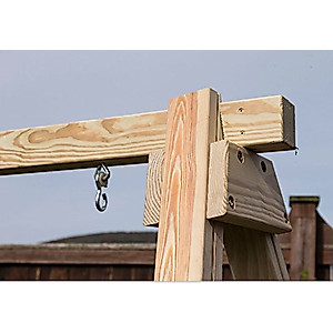 Ecommersify Inc Porch Swing Stand for 5 FT Swings A Frame - 800 lbs Capacity Made in USA from Select Treated and kiln Dried 4 x 4 Pine Posts