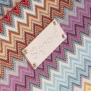 Signare Tapestry Crossbody Bag Shoulder Purse for Women In Aztec Zigzag Rainbow Design (XB02-AZT)