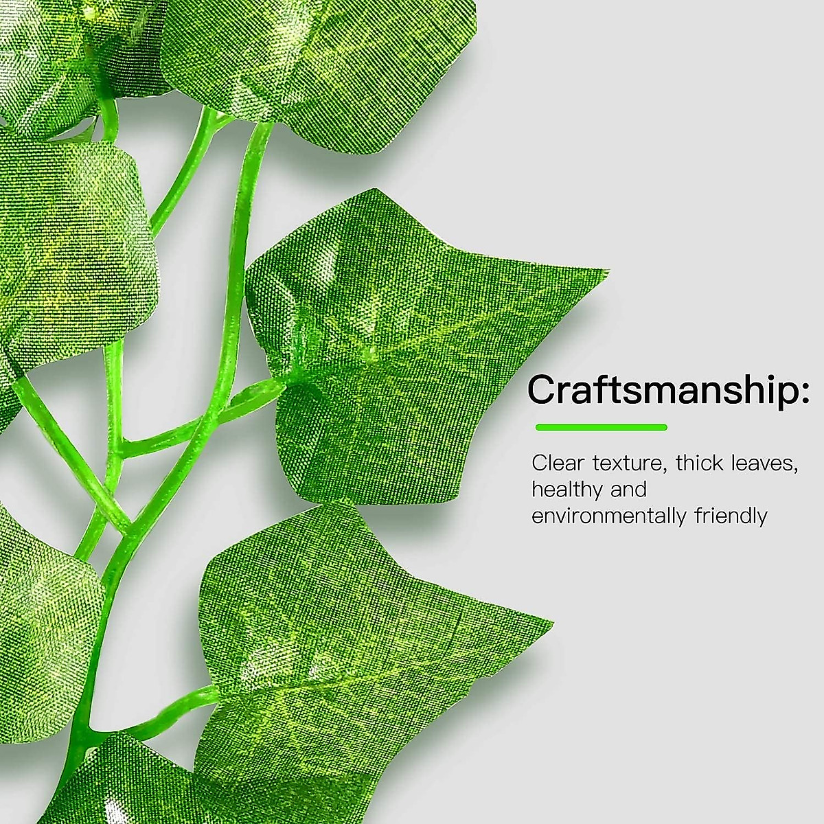 ZUGJAM 83 Ft (12pcs) Artificial Greenery Fake Ivy Leaves Hanging Vine Plant Garland for Garden Wedding Party Home Wall Decoration