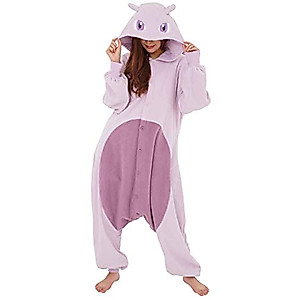 Mewtwo Pokemon Kigurumi Onesie (Adult One Size Fits All) Purple