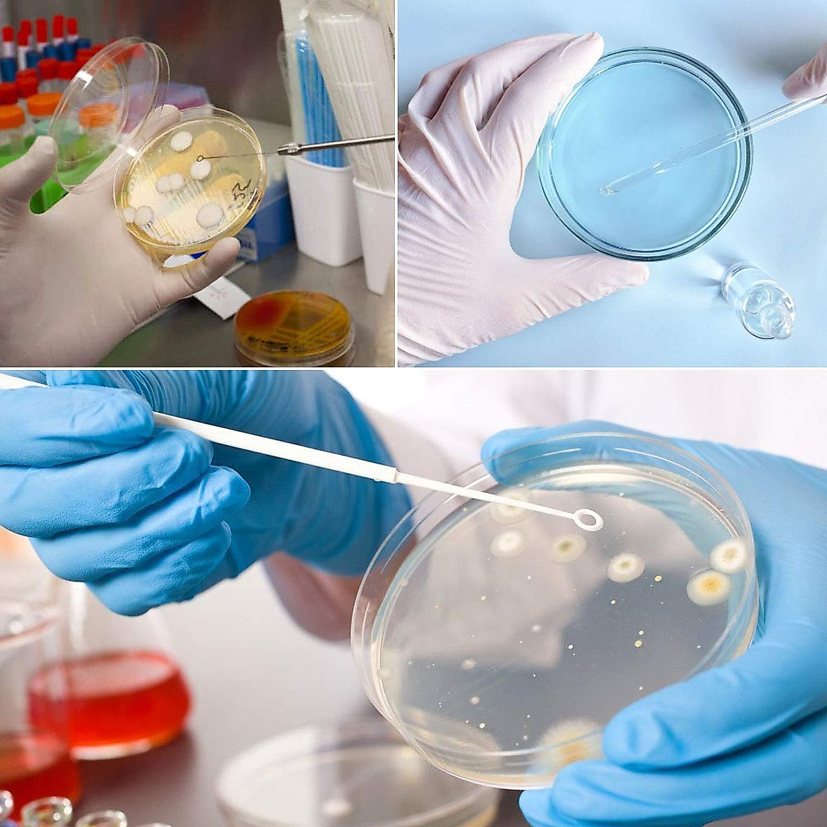 50 Pack Plastic Petri Dishes with Lid, 90mm Dia x 15mm Deep Sterile Petri Plates with 100 Pack 3 ml Plastic Transfer Pipettes, Petri Dish Set for Lab, Experiment, Biology, Microbiology Studies