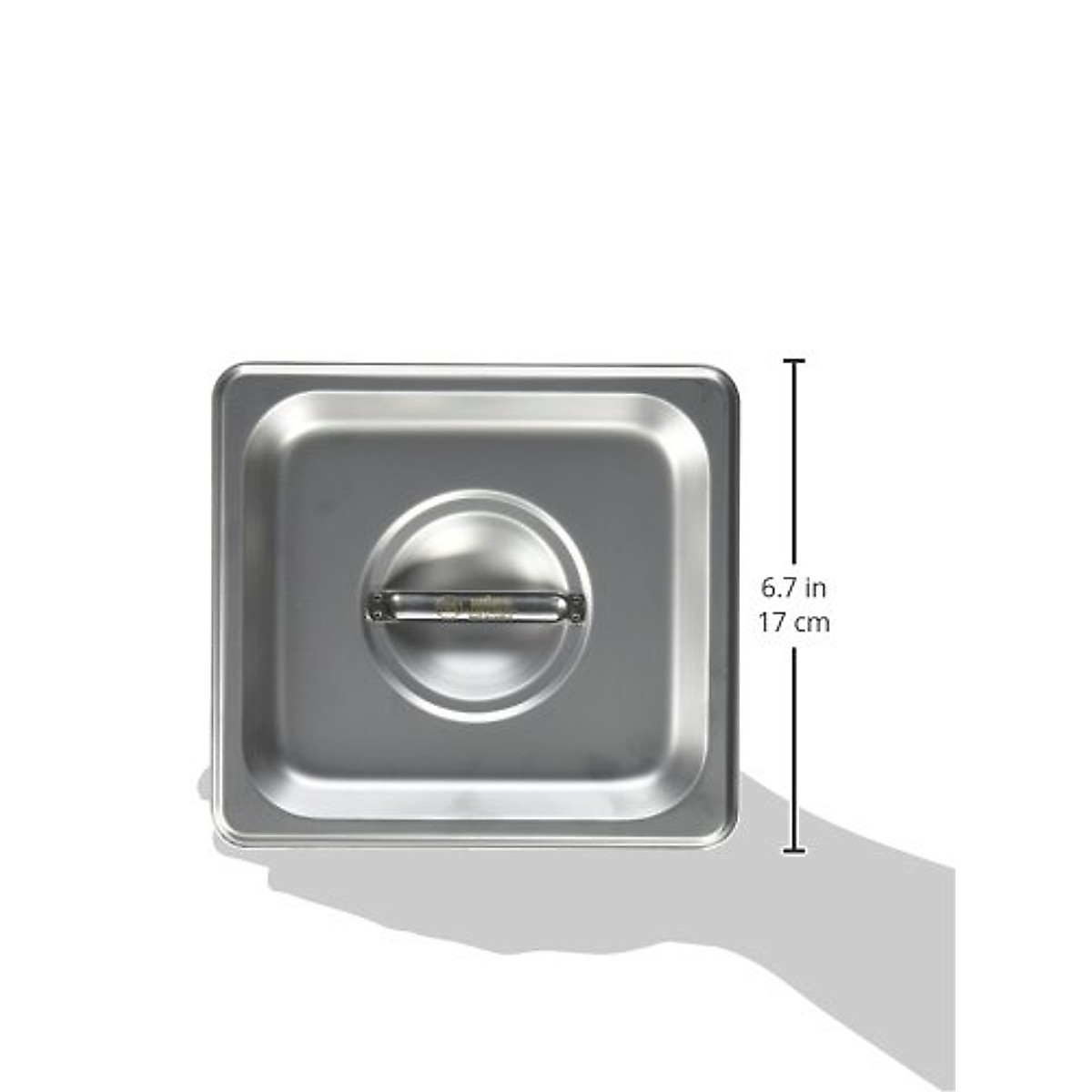 Winco SPSCS 44202 Size Solid Cover,Stainless Steel,Medium