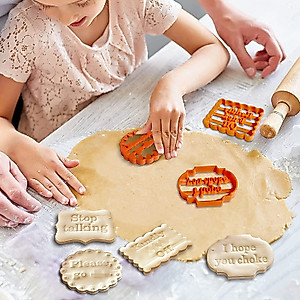 4PCS Funny Cookie Moulds Rude Cookie Molds for Baking,Cookie Molds with Good Wishes Cookie Molds with Rude Sayings Cuss Words, Cookie Cutters Form with Fun and Irreverent Phrases