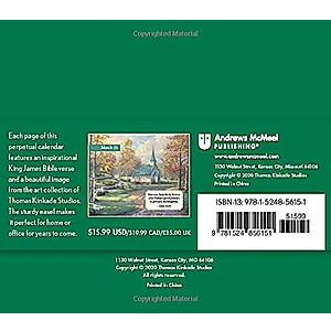 Thomas Kinkade Studios Perpetual Calendar with Scripture