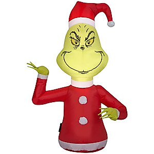 The Grinch Car Buddy Inflatable Christmas Decoration (Grinch Dressed as Santa Claus)