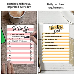 SIMPWAY to Do List Notepad, 200 Sheets 4.0 x 6.0 Inches to Do List Planner Sticky Notes, Grocery List, Reminders, Suitable for Work Planner, Daily to-do List Planner, Academic Planner, 4 Cute Designs