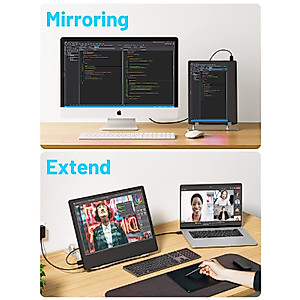 Lijun Portable Monitor for Laptops and Smartphones, Computer Display Monitor w/USB-A Port HDMI, 13.3" 1280×800 IPS External Monitor w/Monitor Stand & Speakers for Laptop PC Xbox PS5 Switch