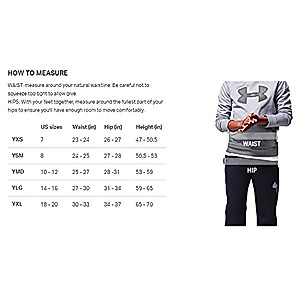 Under Armour Boys' Brawler 2.0 Tapered Pants , Black (001)/White , Medium