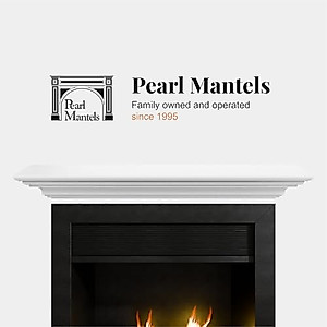 Pearl Mantels ARYB72618 Clean, Sophisticated Premium Grade A MDF Mantel Shelf, 72" L x 10" D x 5" H, Crisp White Paint, The Perfect Compliment to Your Hearth and Home