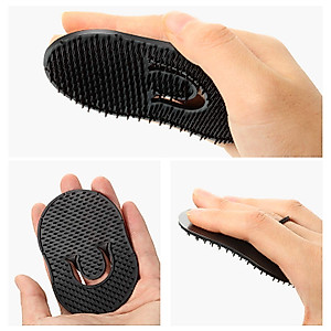 6 Packs Pocket Palm Combs, Shampoo Comb, Massager Hair Brush Comb, Scalp Massager Brush Comb (Black)