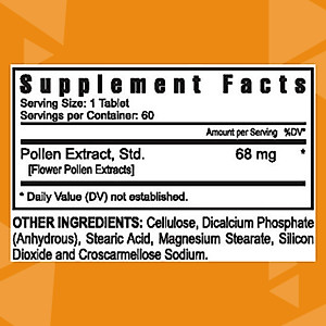 Youngevity Pollen Burst™ Tabs - Organic Hypoallergenic Nutrient Extracts from Pure Flower Pollen - Formerly Projoba Polbax Energy & Endurance - 60 Tablets