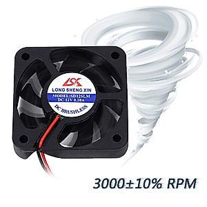 2 PCS Brushless Cooling Fan, Icstation DC Cooling Fan 50mm x 50mm x 10mm 5010 12V 2 Pin Fan 0.1A for 3D Printer Computer Case Fan