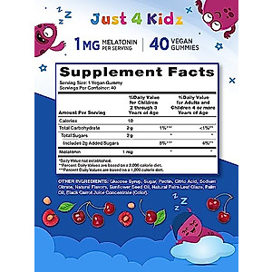 Nature's Truth Kids Melatonin Gummy | 1mg | 40 Count | Vegan, Non-GMO & Gluten Free Gummies | Cherry Flavor