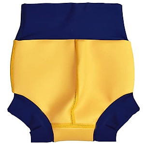 Splash About Happy Nappy Reusable Swim Diaper, Yellow & Navy, 6-12 Months