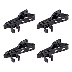 WHYHKJ 4pcs Metal Black Lapel Microphone Clip for Lavalier Lapel Microphone, 6mm