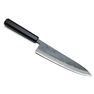Yoshihiro Kurouchi Black-Forged Blue Steel Stainless Clad Gyuto Chefs Knife Ebony Handle (9.5'' (240mm) & No Saya)