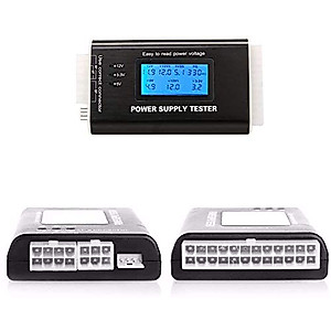 LinsyRC 20/24 Pin ATX Computer PC Power Supply Tester ATX BTX ITX SATA PCI-E HDD BYI Connectors LCD Screen Display