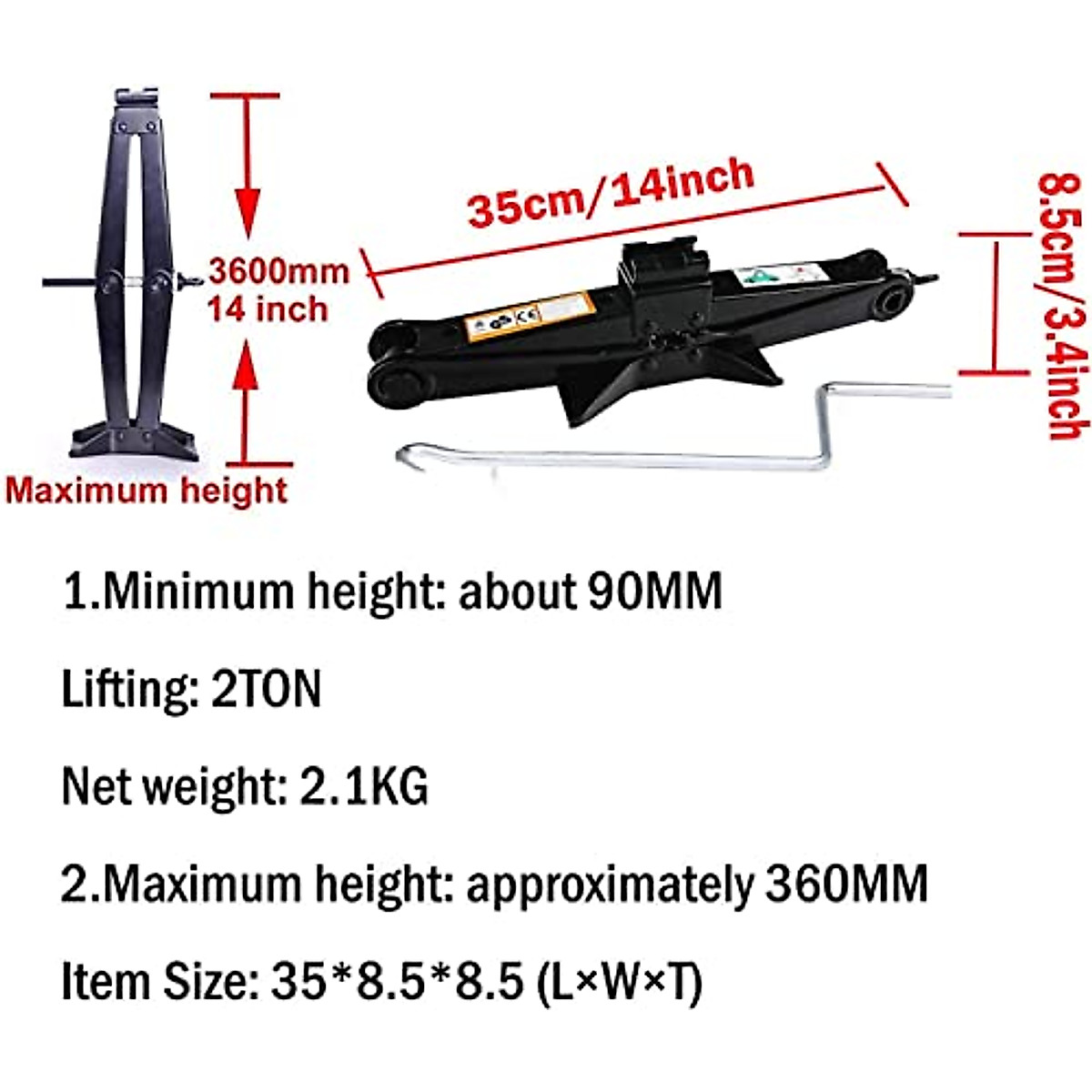 Spare Tire Removal Tool and Scissor Jack Handle 2 Ton Set for Ford F150 Truck (2004 to 2014) Wheel Release/Removal Repair Lug Wrench Replacement Kit