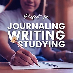 3 Pcs Rose Gold Crystal Pens - Citrine, Clear Quartz, Green Aventure Healing Crystals - For Journaling, Gratitude, Abundance, Witchcraft - Unique Elegant Gift Box