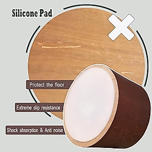 Furniture Raisers Bed Risers - 1 Inch Wooden Circle Heavy Duty Furniture Height Extenders Lifts for Sofa Couch Desk Chair Table Base Raising Space,with Silicone Non-Slip Pad, Pack of 4