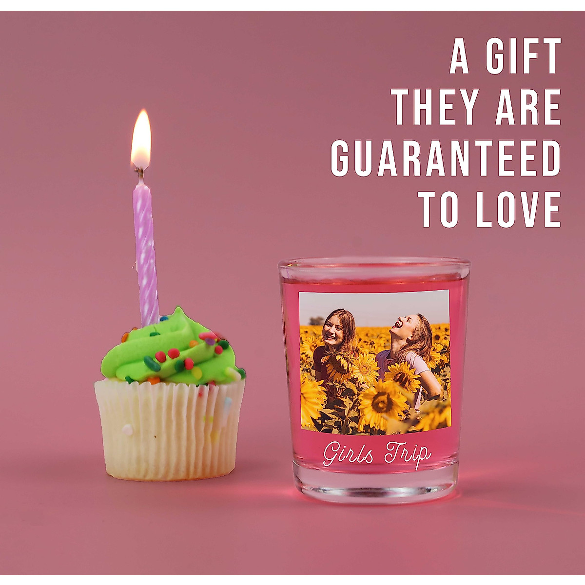 1pk Personalized Printed Photo 2.5oz Shot Glass - Mother's Day Gifts for Dads and Moms,custom image or pictures–anniversaries,party favors,bachelor or bachelorette party,21st birthday shot glass,Cute