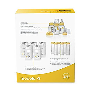 Medela Breastfeeding Gift Count, Breast Milk Storage System; Bottles, Nipples, Travel Caps, Breastmilk Storage Bags and More, Made Without BPA