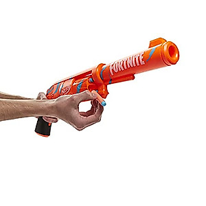 NERF Fortnite 6-SH Dart Blaster - Camo Pulse Wrap, Hammer Action Priming, 6-Dart Rotating Drum, Includes 6 Official Elite Darts