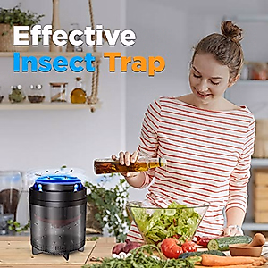 White Kaiman Bug and Flying Insect Trap | Indoor Fly, Gnat, and Mosquito Trap W/Easy Plug & Leave Design -