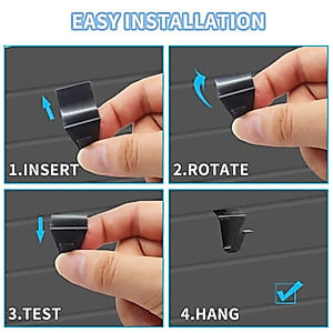 Biaungdo 12 Pcs Vinyl Siding Hooks, Heavy Duty Stainless Steel Black Vinyl Siding Hangers, No Hole Needed Low Profile Siding Clips for Hanging Wreath, Outdoor Decorations