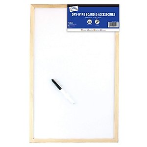 Tallon Just Stationery 400x600mm Pine Frame Dry Wipe Board, 4293