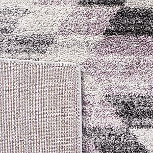 SAFAVIEH Adirondack Collection Area Rug - 6' x 9', Plum & Ivory, Rustic Boho Design, Non-Shedding & Easy Care, Ideal for High Traffic Areas in Living Room, Bedroom (ADR218U)