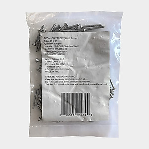 Wood Screw 18-8 (304) Stainless 100pk (#4 x 1 Wood Screw 18-8 (304) Stainless 100pk)