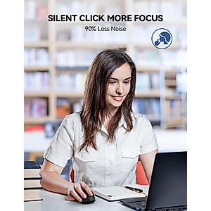 TechRise Wireless Mouse for Laptop, Computer Mouse with 4800 DPI, 30 Months Battery Life, Cordless Mouse Compatible with Android/Windows/Linux, USB Mouse for Laptop PC Desktop