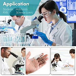 100PCS Transparent Blank Microscope Slides and 100PCS Square Cover Glass Slides (22mm x 22mm)