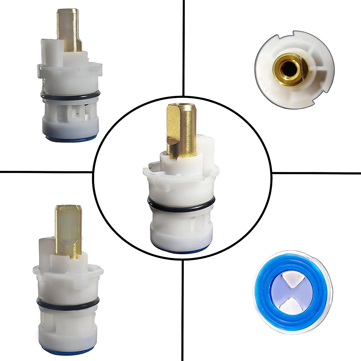 ALITZ Faucet Ceramic Cartridge Replacement for Delta RP47422, Compatible with 2 Handle Victorian Faucets Only,