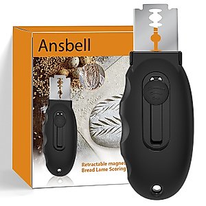Ansbell Extractable & Magnetic Bread Lame Dough Scoring Tool with 5 Razor Blades,Professional Sourdough Scoring tool for Sourdough Bread Baking & Bread Making Tools,Perfect Bread Scoring Tool