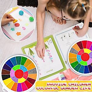 Funny Finger Painting Kit for Kids, 25 Colors Washable & Non-Toxic Finger Drawing Toys and Picture Album Educational Tool Kit for DIY Craft