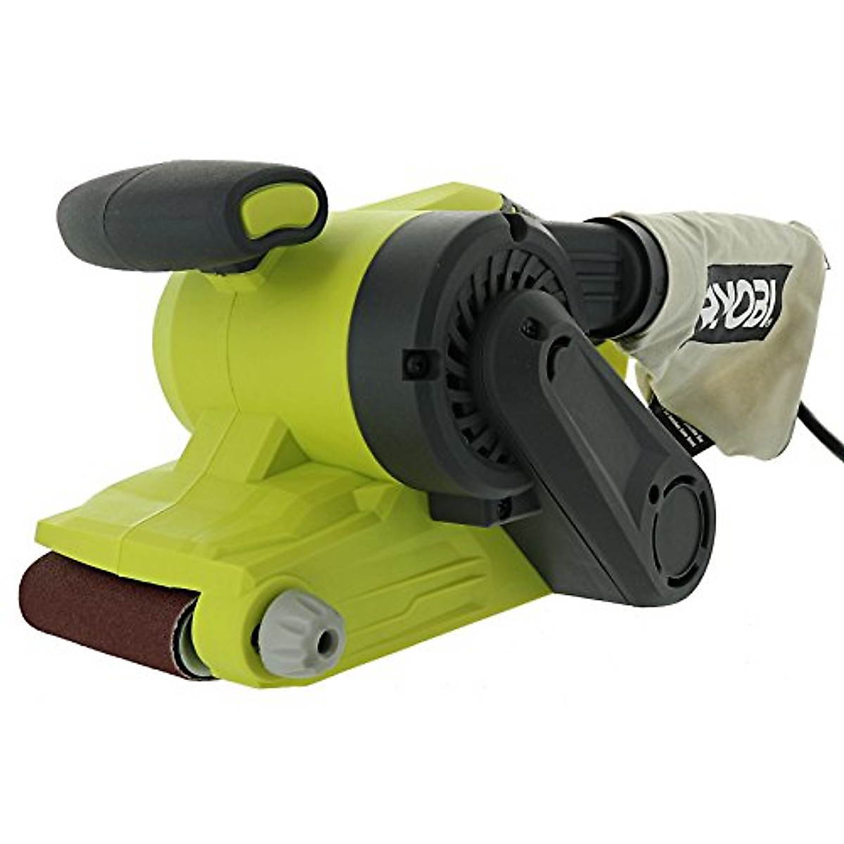 Ryobi BE319 6 Amp Portable 320 Feet / Minute Corded Belt Sander (3” x 18”) w/ Onboard Removable Dust Bag (Medium Grit Sanding Belt Included)
