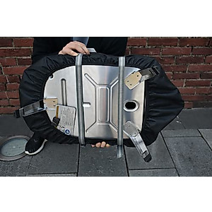 TOHONFOO Pizza Oven Carry Cover for Ooni Koda 12 Gas Pizza Oven Heavy Duty Waterproof 600D Oxford Fabric Portable Outdoor Pizza Oven Carry Accessories Black