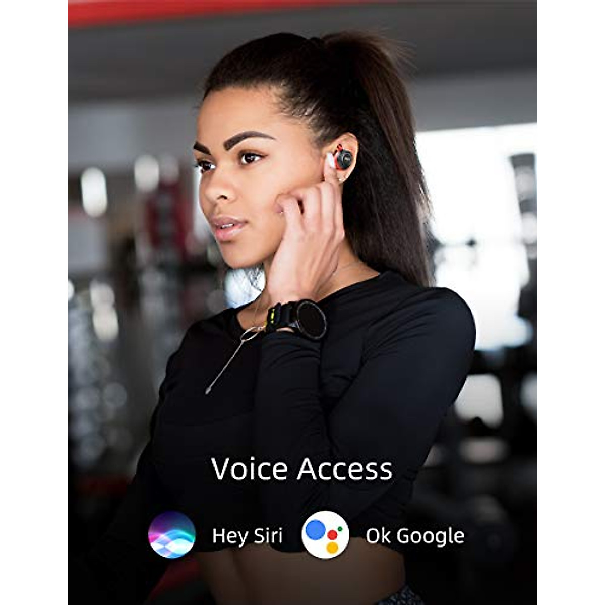 MIFA True Wireless Earbuds, X11 in-Ear Bluetooth 5.0 Headset, IPX7 Waterproof Sport Headphones Earphones APTX, 100 Hrs Playtime, CVC8.0 Mic for Phone Call, Red & Black