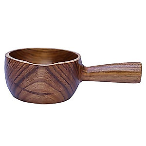 DOITOOL Wooden Water Ladle Japanese Style Wooden Scoop Ladle Water Dipper Bath Scoop for Water Sauna Garden Tea