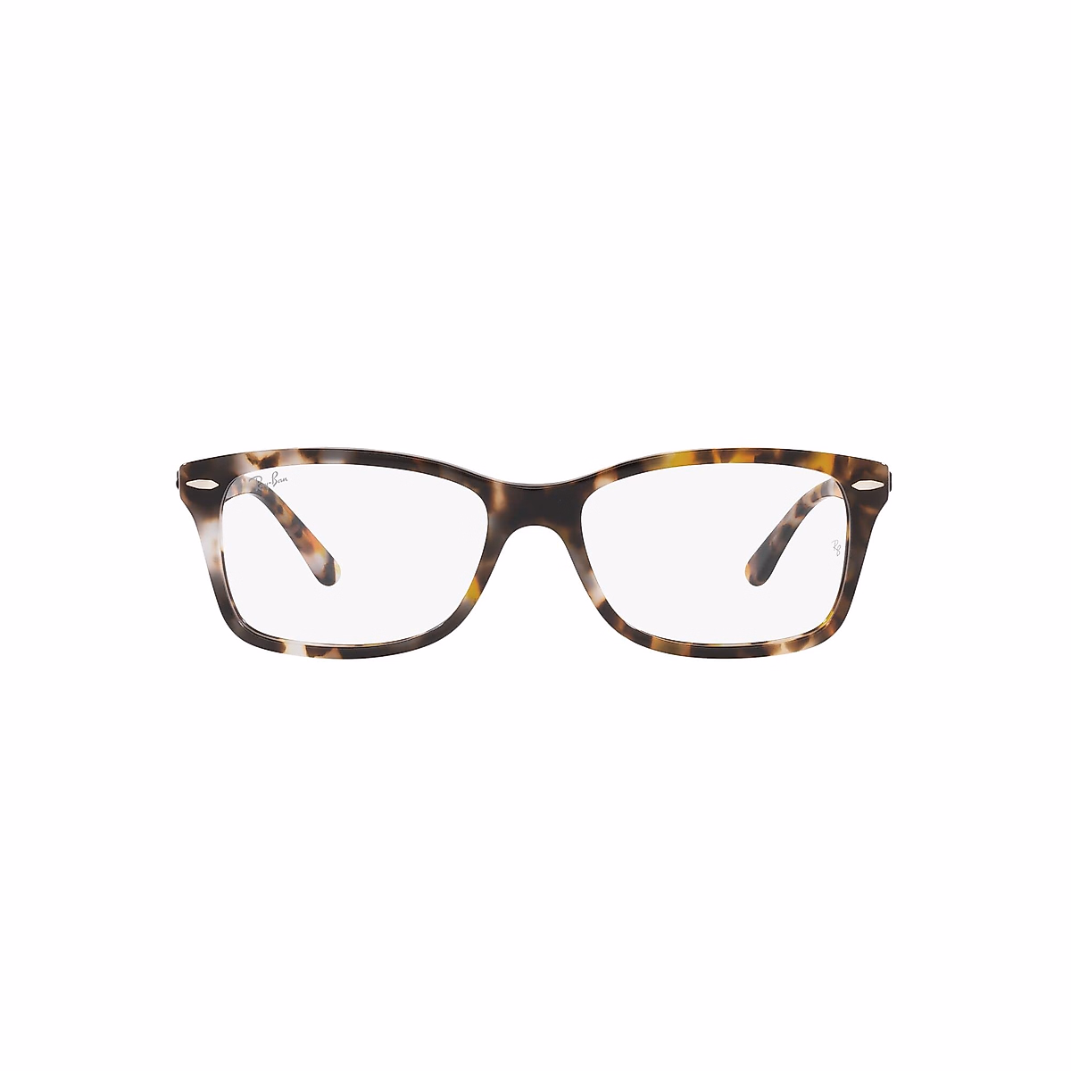 Ray-Ban RX5428 Square Prescription Eyewear Frames, Grey & Brown Havana/Demo Lens, 55 mm