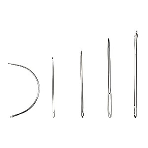 Eketirry Hand Sewing Needle Kit, Heavy Duty Household Hand Needles for for Upholstery, Carpet, Leather, Canvas Repair (5 Pieces)