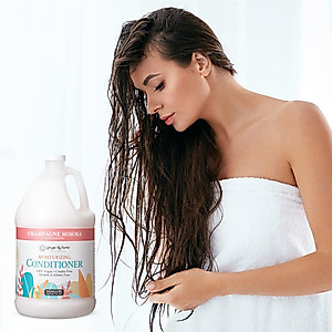 Ginger Lily Farms Botanicals Moisturizing Conditioner for Dry Hair, Champagne Mimosa, 100% Vegan & Cruelty-Free, Citrus Blend Scent, 1 Gallon (128 fl oz) Refill