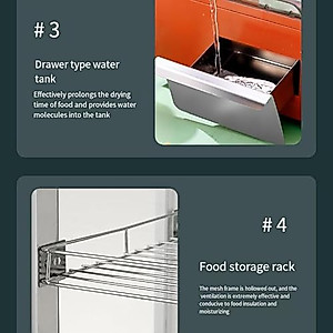 MBCEYLSTUB 2-Tier Countertop Food Warmer Commercial 3D Heating Pizza Pastry Warmer with Temperature Knob Display Kitchen Appliances