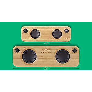 House of Marley Get Together: Portable Speaker with Wireless Bluetooth Connectivity, 8 Hours of Indoor/Outdoor Playtime, and Sustainable Materials, Signature Black