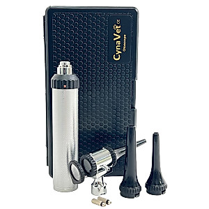 ArtLaB-Premium Veterinary Otoscope Set Kit Veterinary Diagnostic Set Instrument with Reusable Ear Speculas Set -Veterinary Diagnostic Otoscope Set and Hartmann Speculum (Vet Slit Head Otoscope)