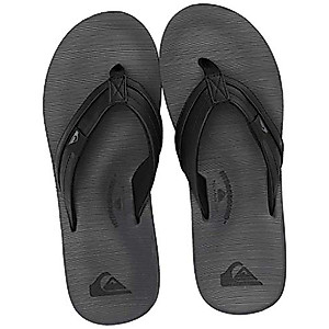 Quiksilver Men's Carver Squish Flip-Flop, Black/Grey/Black, 10(43) M US