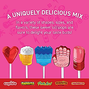 Vero Mix Banda Dulce Assorted Sweet Lollipops, Artificially Flavored, 1 Pound 4.31 Ounces, 40 Count Bag
